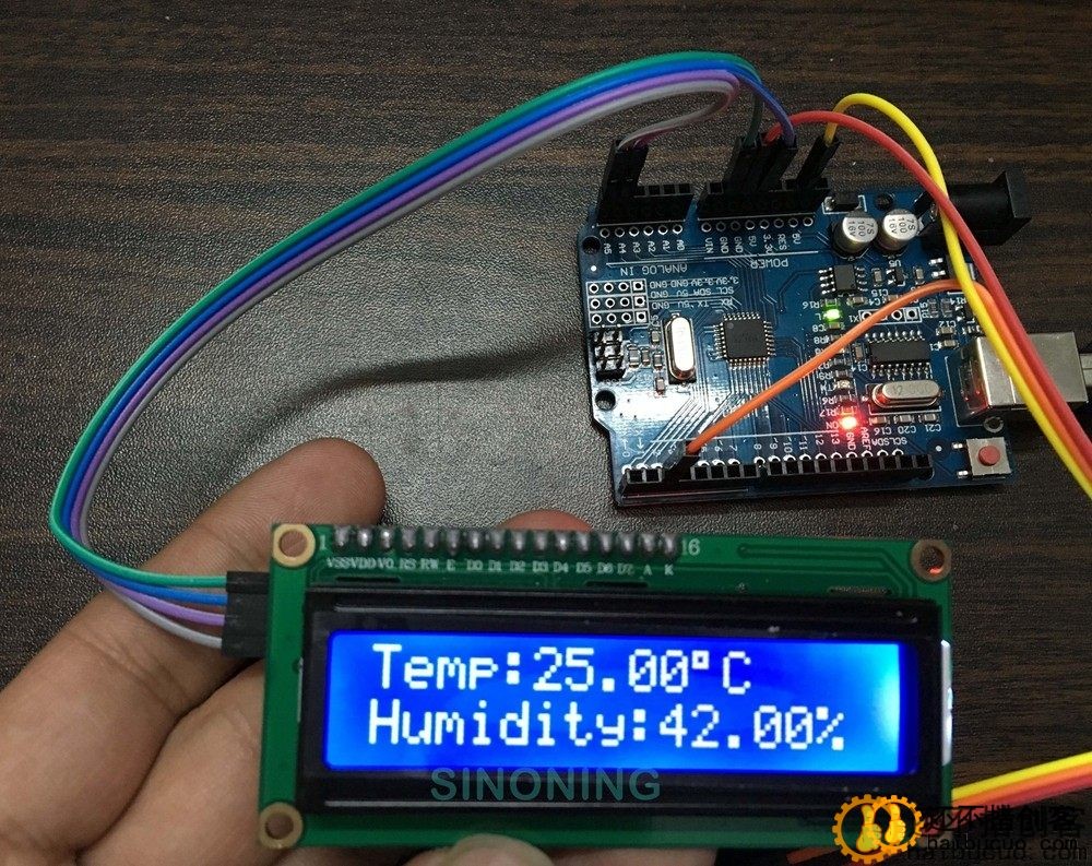 Mixly米思齐arduino编程 Lcd1602 Dht11温湿度计的制作方法 开源 还不错创客商城